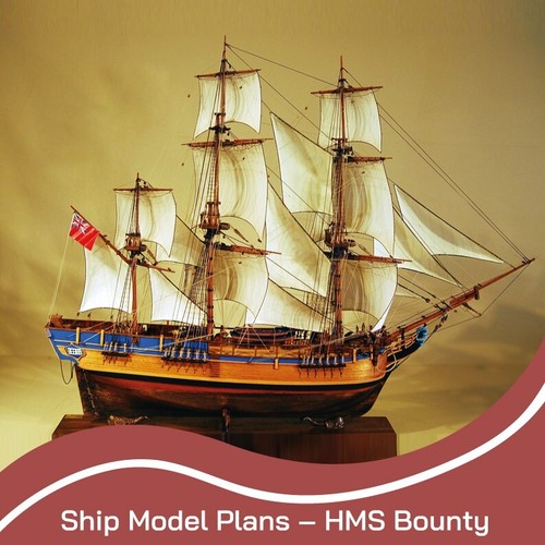HMS Bounty Wooden Ship Model Draft Plans | 4 Tif Files | DIGITAL PLANS ...