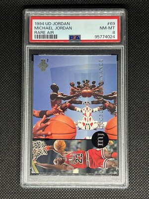 1994 Upper Deck MJ Decade of Dominance Michael Jordan Rare Air 69 PSA 8 ...