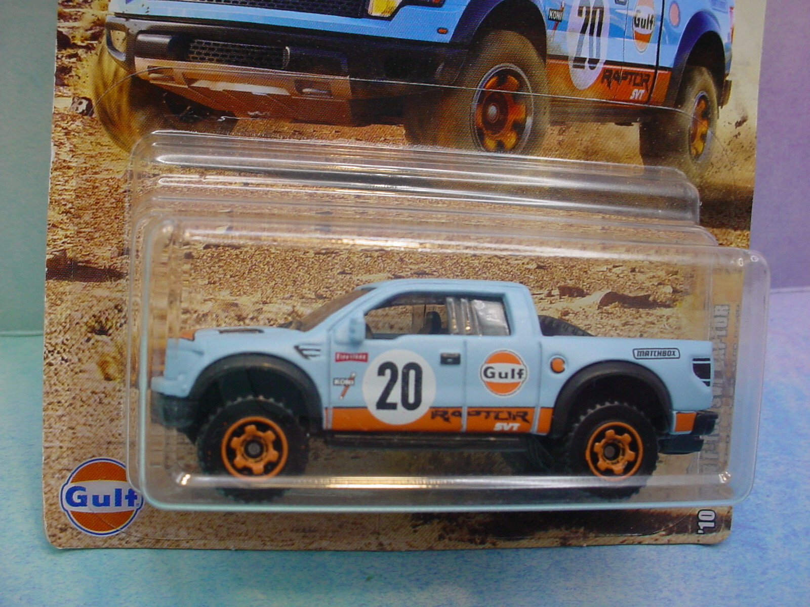 2019 Matchbox FORD TRUCK Series Gulf '10 FORD F-150 SVT RAPTOR #2☆blue ...