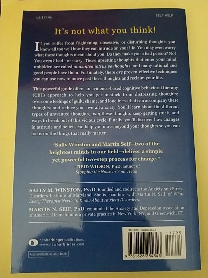 Overcoming Unwanted Intrusive Thoughts: A CBT-Based Guide to | eBay