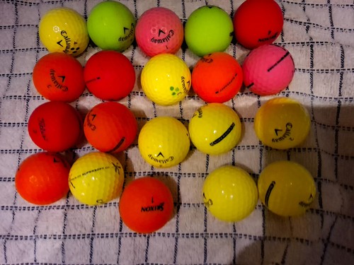 20 used callaway golf balls bright colours. ready to use for a frosty ...