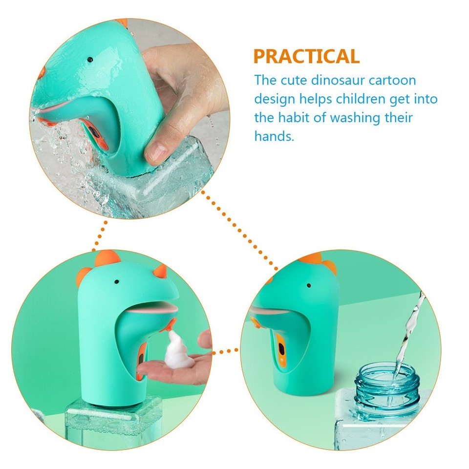 Cute Dinosaur Shaped Soap Foam Dispenser Bathroom Countertop Automatic ...