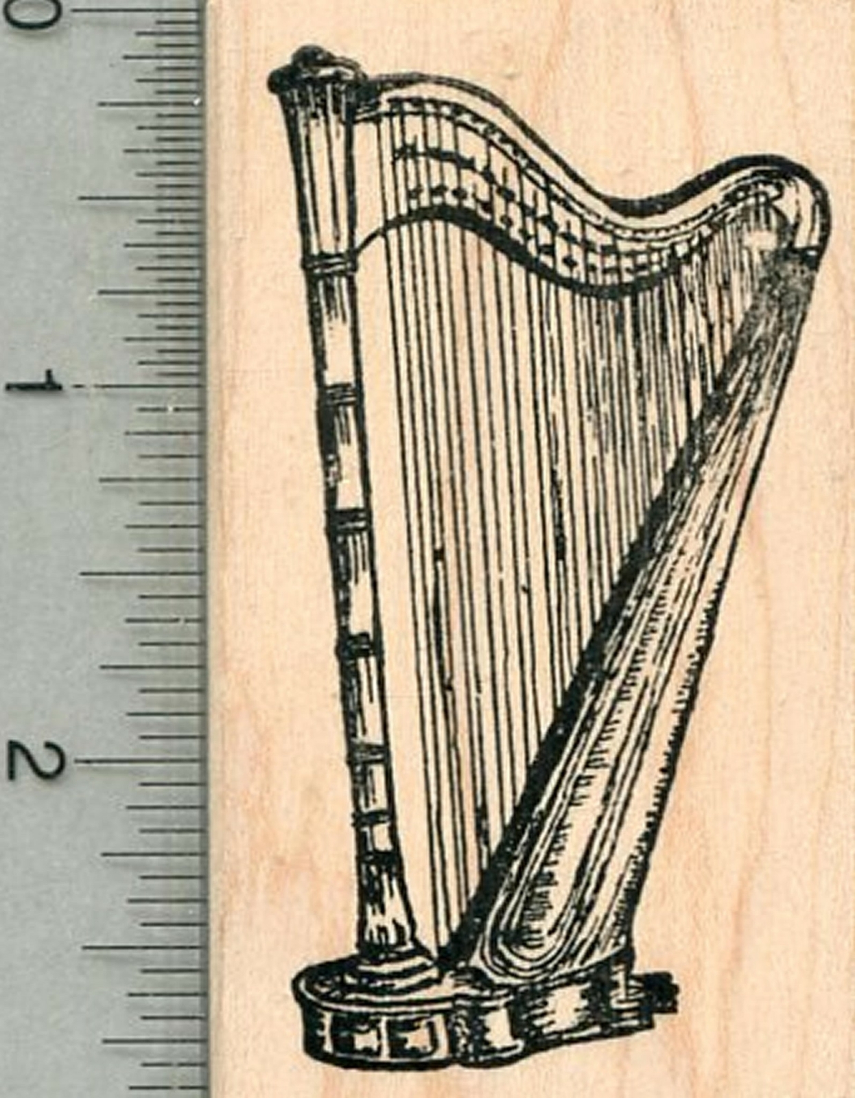 Harp Rubber Stamp J34201 WM | eBay