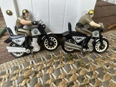 2 Buddy L Corp CHIPS Califonia Highway Patrol Police Motorcycles Made ...