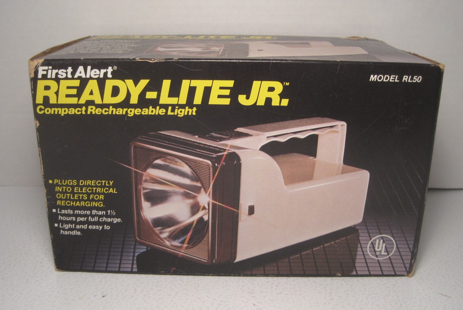 Vtg FIRST ALERT READY-LITE JR. Compact Rechargeable Light MODEL RL50 ...