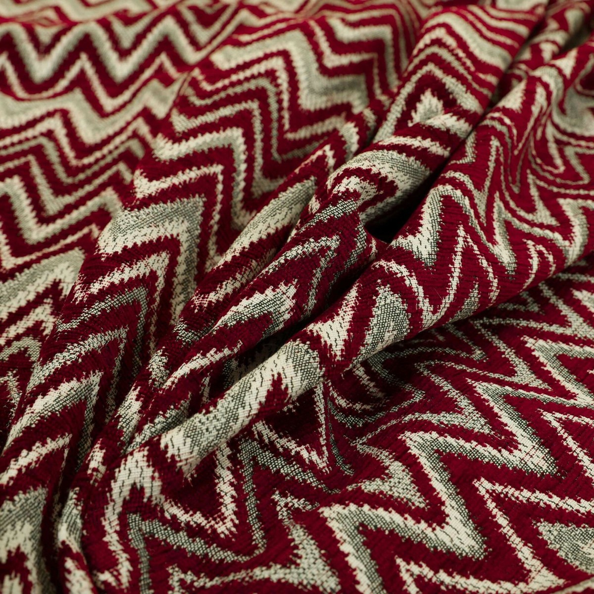 Red Chevron Curtains