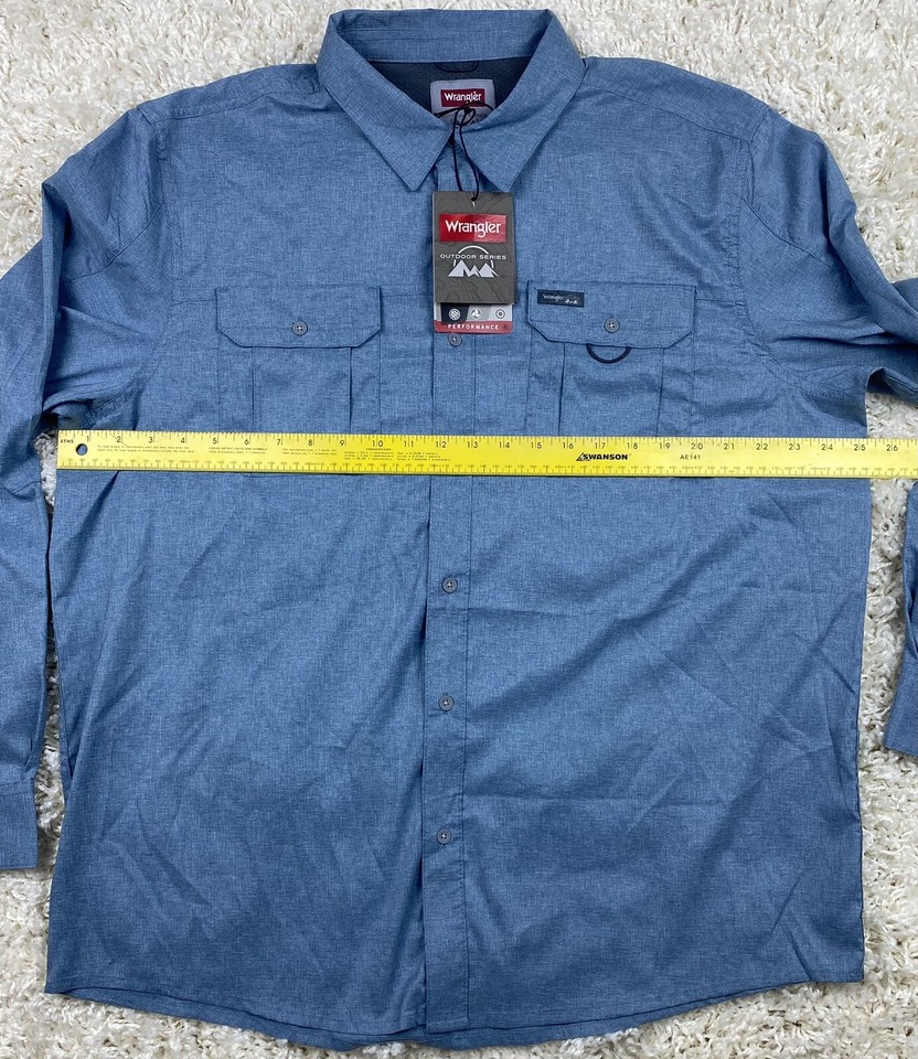 Wrangler Button Up Long Sleeve Shirt Men’s (XL) Outdoor Series NWT New ...