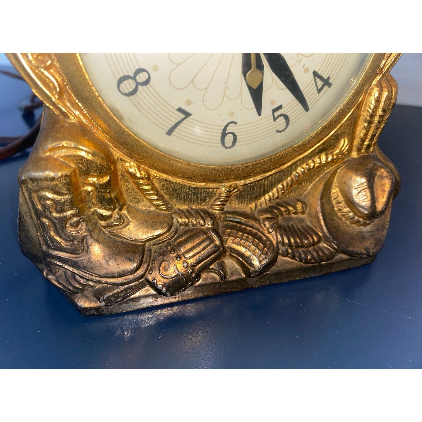 Vintage 1950's United Clock Corp Western Cowboy Clock, Model #315 ...