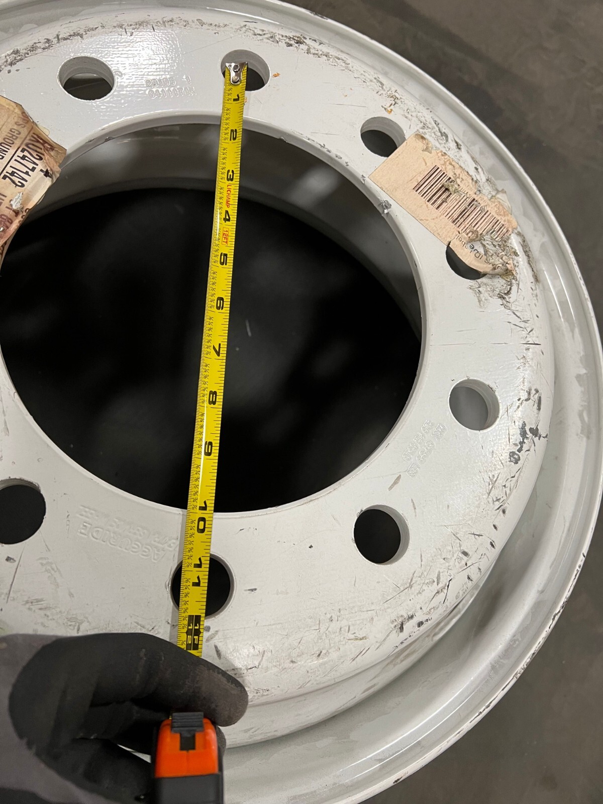 Accuride Steel Wheel 29195 White 19.5" x 7.5" fits INTERNATIONAL ...