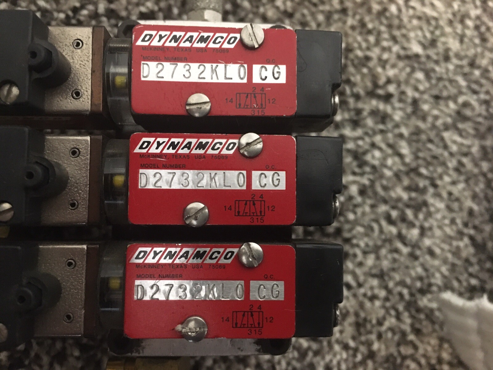 DYNAMCO D2532KL0 3 PNEUMATIC SOLENOID ASSEMBLY with MANIFOLD | eBay