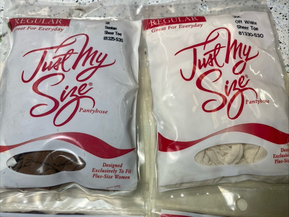 Leggs Just My Size Pantyhose 3X Sheer Toe Lot Of 4 Suntan-Coffee-Taupe ...