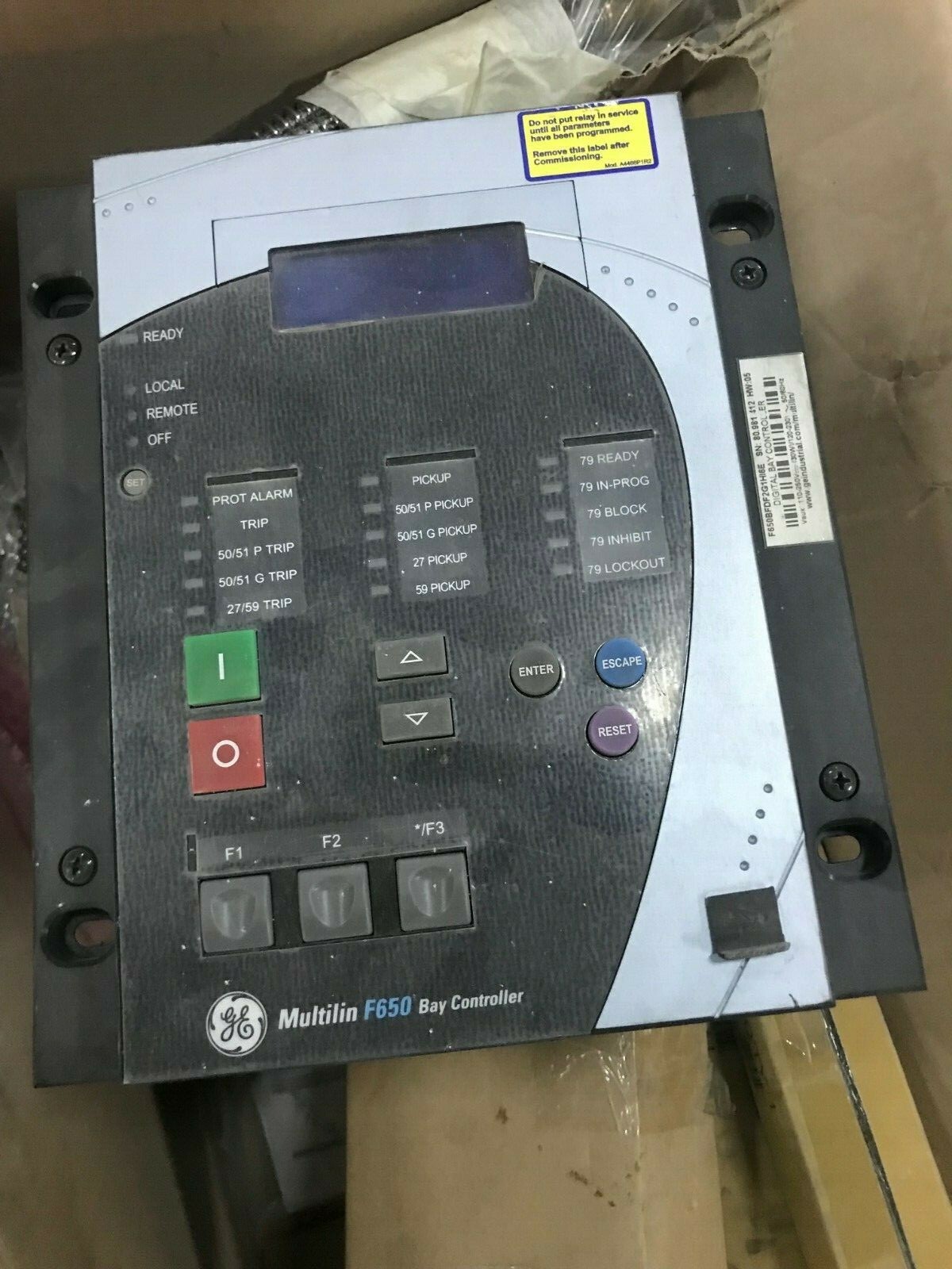 GE Multilin F650 Digital Bay Controller FMOD3-39 F650MXCF1G4HI6E Bay ...