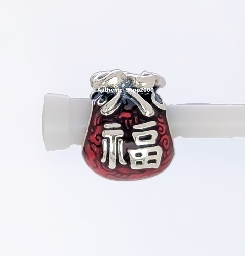 New 100% Authentic PANDORA 925 ale Silver Red Lucky Bag Pouch Charm ...