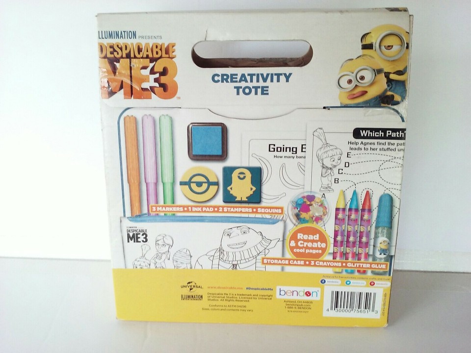 Despicable Me 3 Minions Creativity Tote by Illumination, New in Package ...