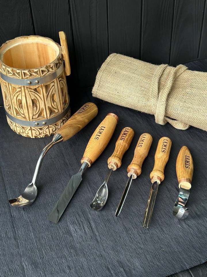 Bowl Chisels set, Spoon carving toolset, Spoon making tools ...