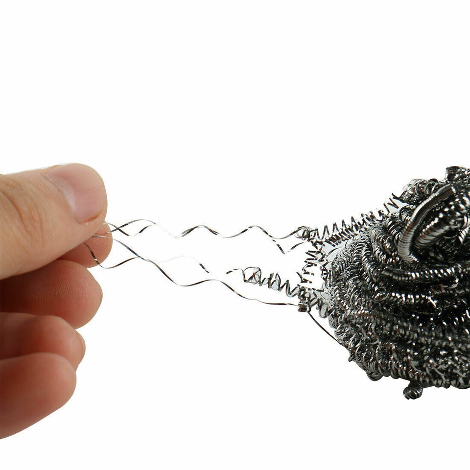 18 pcs Stainless Steel Pot Scrubber Metal Wire Cleaning Ball Kitchen ...