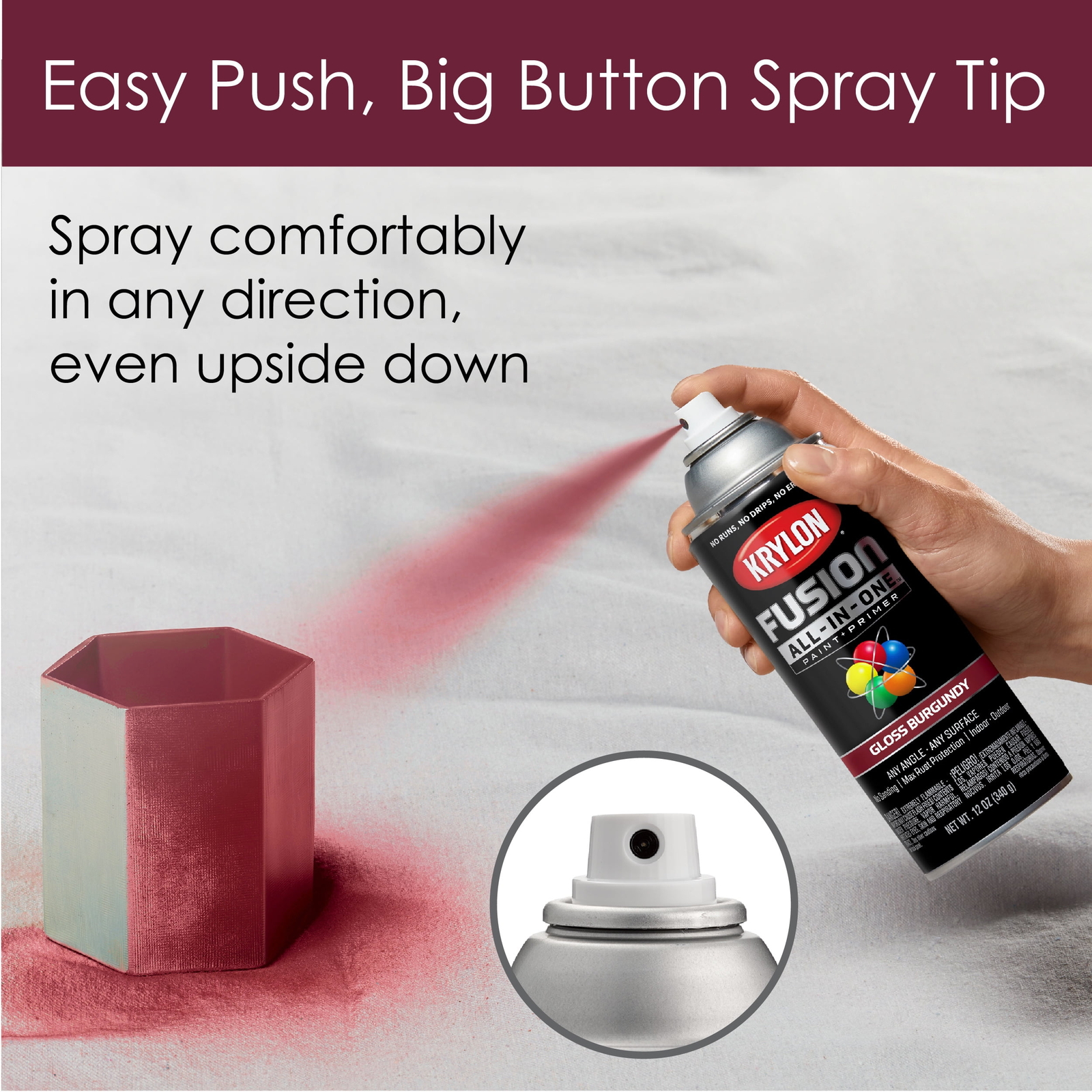 Krylon K02704007 Spray Paint Burgundy Gloss 12 Oz. for sale online | eBay