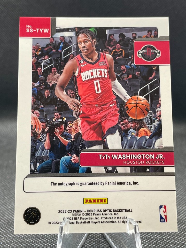 TYTY WASHINGTON JR 2022-23 Donruss Optic Signature Series Auto Rookie ...