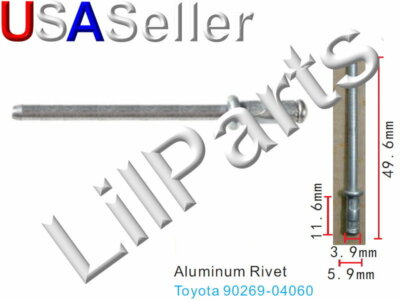 90269-04060 Toyota Lexus 4.MM STEEL POP RIVET 6MM FLANGE GRIP 1mm - 7MM ...