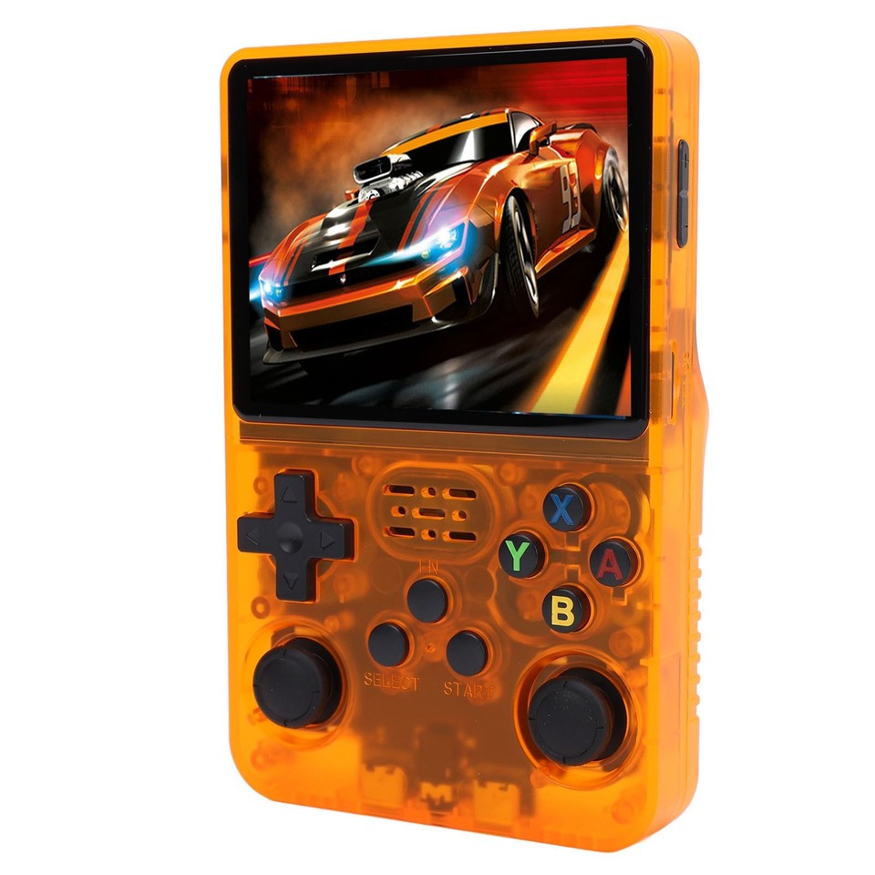 R36S Handheld Retro Game Console 3.5 IPS Linux 32+64GB Transparent Red ...