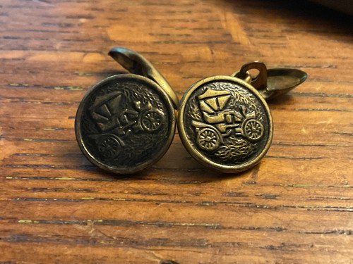 Vintage - Antique Cufflinks - Ford Model-T Imprint - Gold Tone | eBay