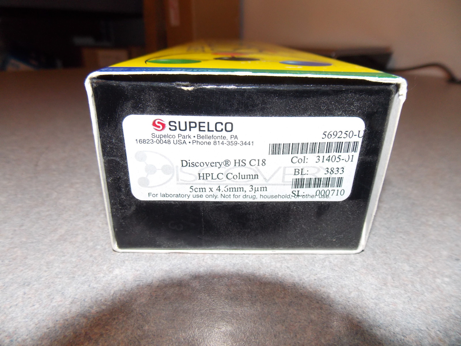 SUPELCO DISCOVERY HS C18 HPLC COLUMN 5CMX4.5MM 3UM COLUMN #31405-01 NIB ...