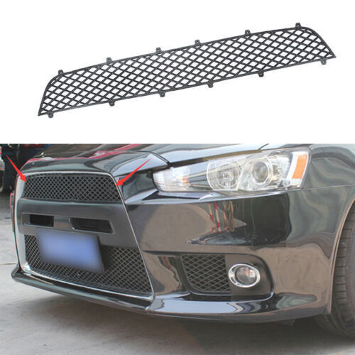 For Mitsubishi Lancer Evolution 07-17 Black Front Upper Bumper Mesh ...