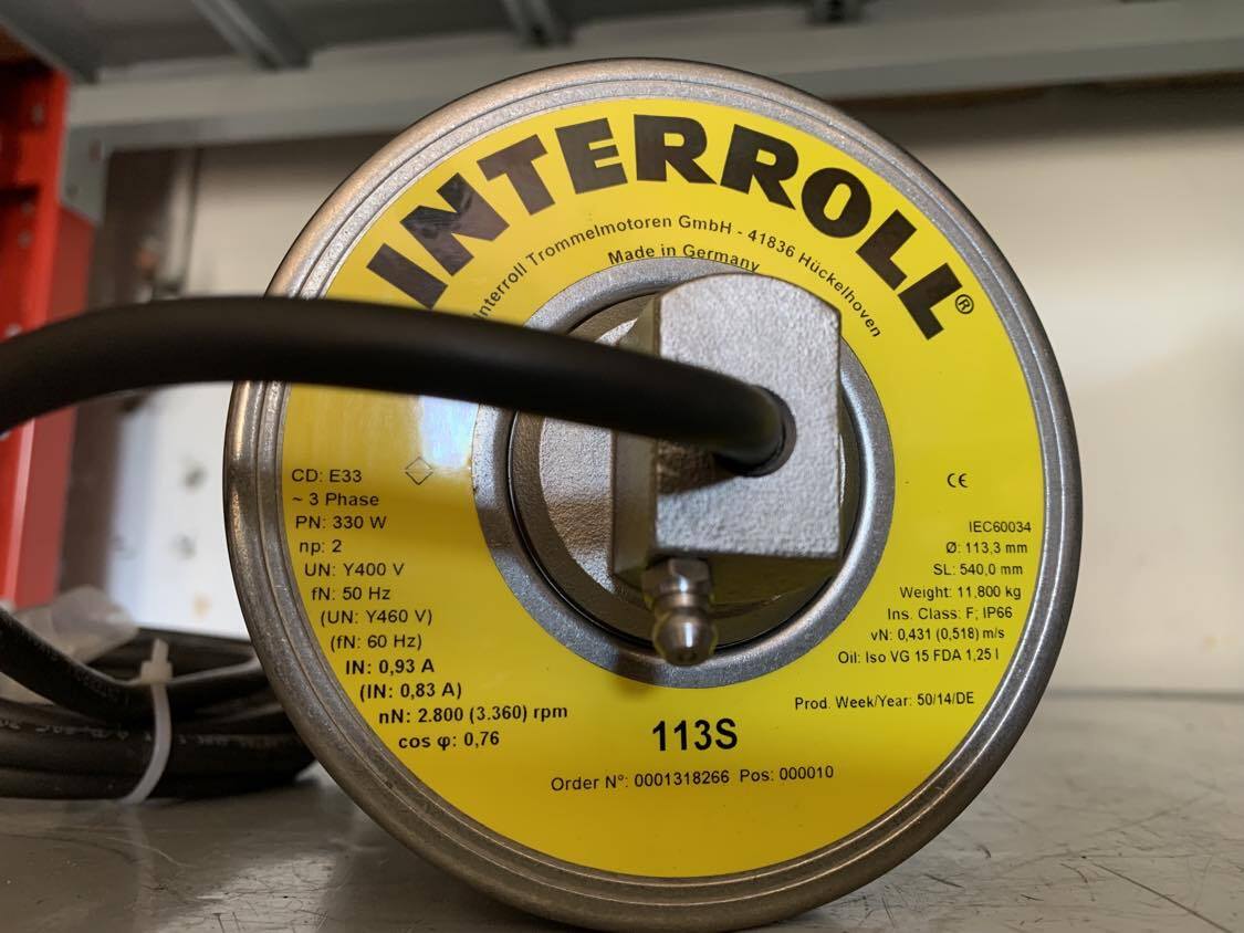 Interroll 113S Drum Motor - 330W - Ø 113,3 mm x 540 mm 0,431m/s | eBay