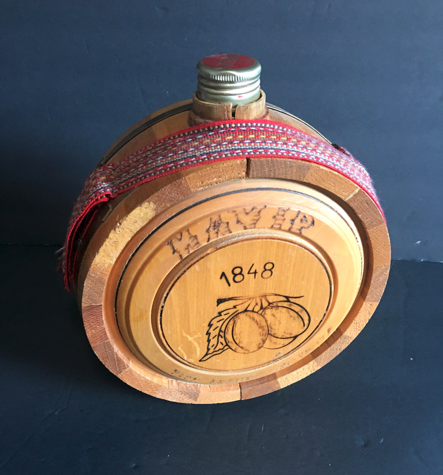 VINTAGE 1970s HAND MADE SERBIAN NAVIP SLIVOVITZ PLUM BRANDY WOODEN ...