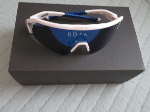 ROKA Matador Air Cycling Sunglasses Gloss White Frame Dark Glacier ...