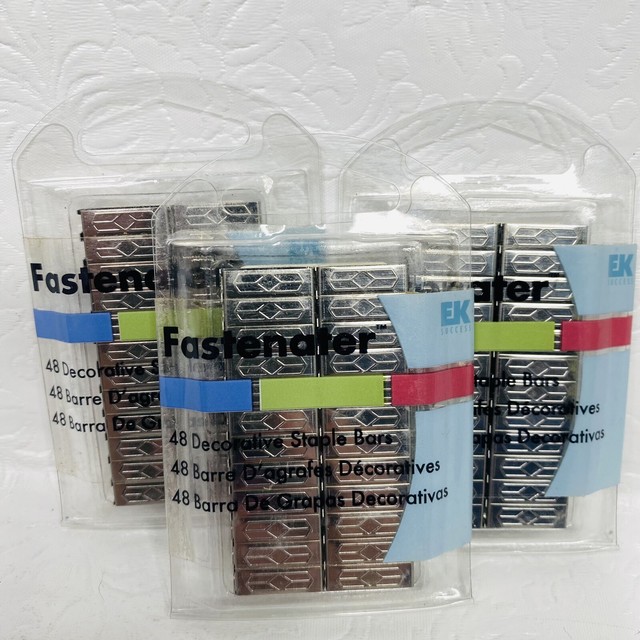 EK Success Fastenater Decorative Bar Stapler & 3pkgs of Staple Bars ...