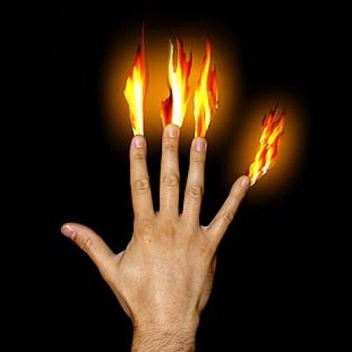 Fire Flames at Finger Tips Metal Gimmick Trick Prop for Real Stage ...