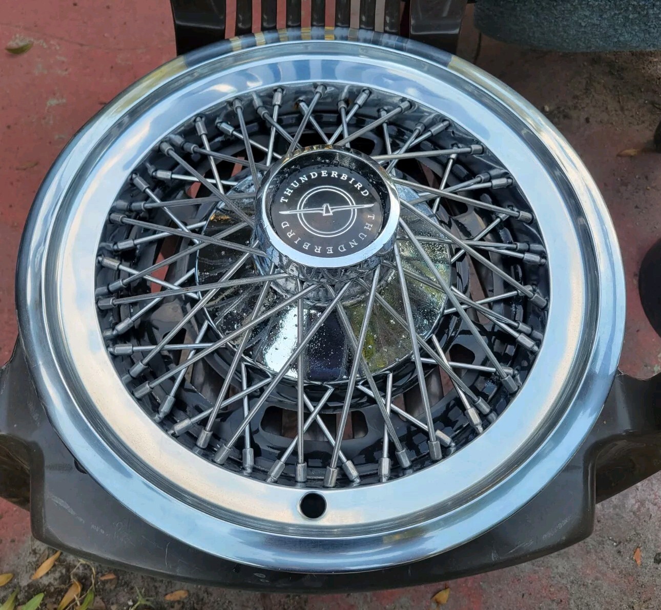 15" FORD MERCURY WIRE HUBCAP (1) 1977 78 1979 FITS TBIRD COUGAR USED ...