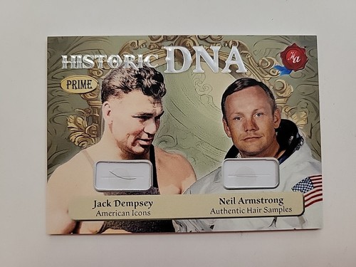 2024 Historic Autographs DNA Hair Strand Jack Dempsey Neil Armstrong ...