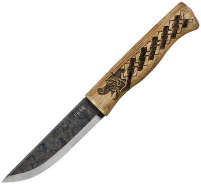 Condor Norse Dragon 1095HC Wood Fixed Blade Full Tang Knife w/ Sheath ...
