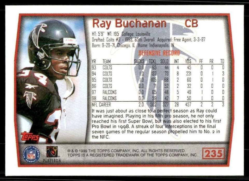 1999 Topps #235 Ray Buchanan Topps Collection | eBay