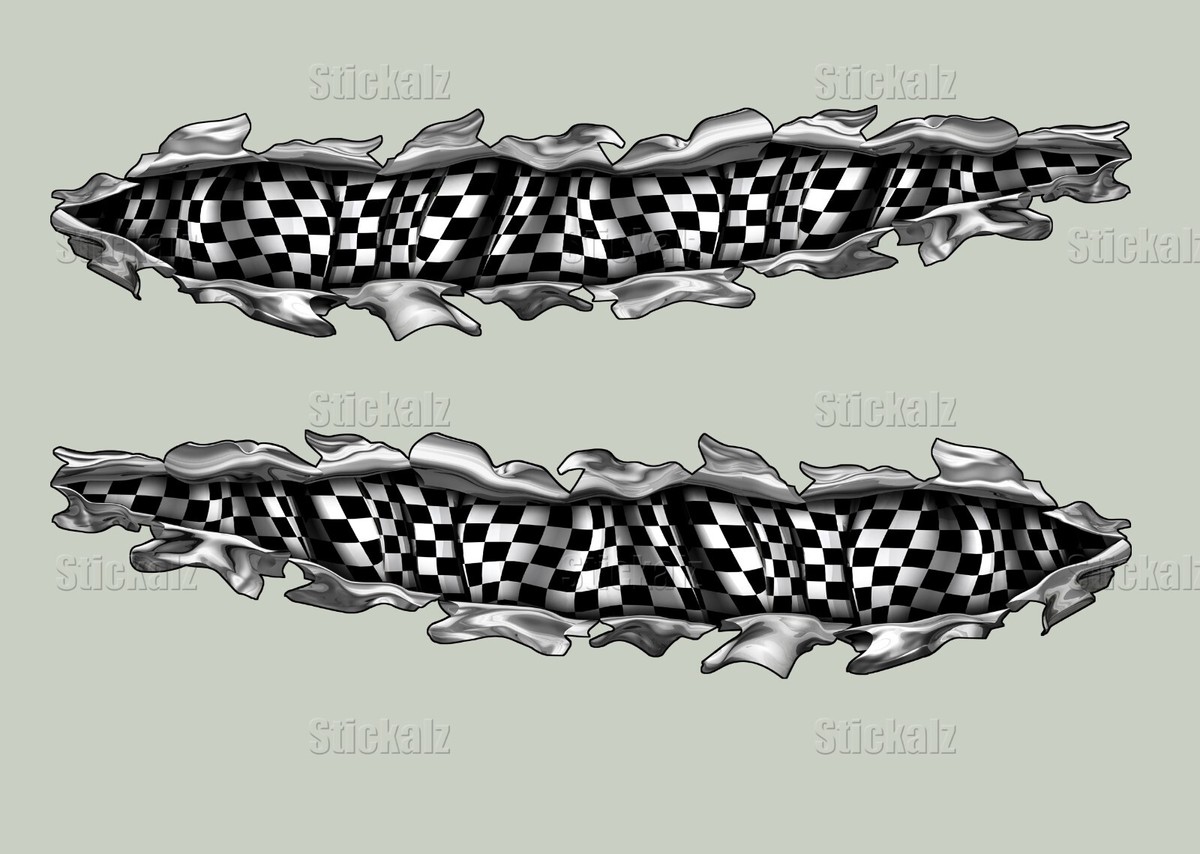 Torn Checkered Flag Vector