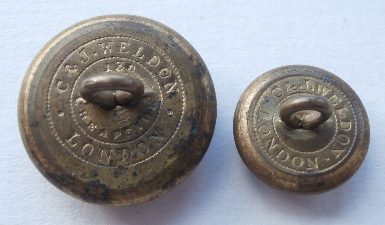 Very Rare Unidentified Buttons by C & J. Weldon - Livery or Military ...
