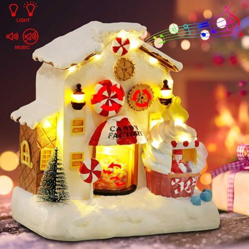 Christmas Animated Gingerbread House Decor - Christmas Collectible ...