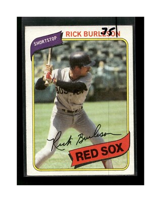 1980 Topps #645 Rick Burleson Baseball Card Boston Red Sox | eBay