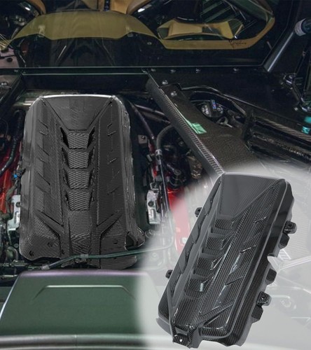 Real Carbon Fiber Engine hood panel Trim Cover For Corvette C8 2020 ...