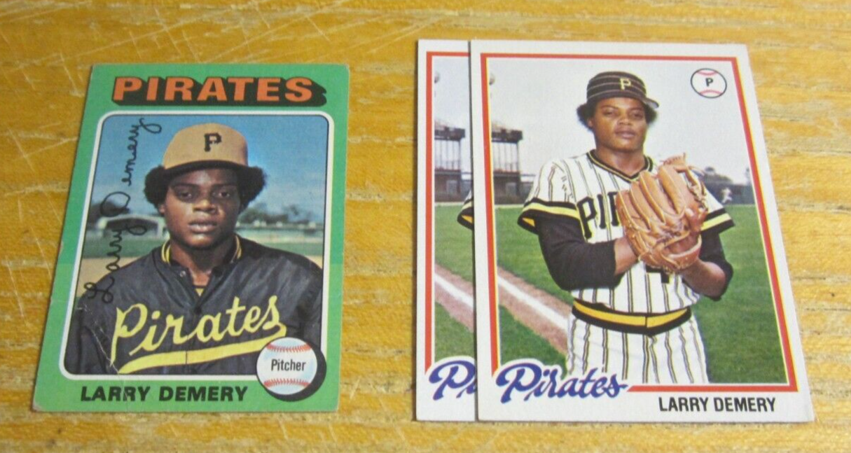 Larry Demery Lot of 3 Trading Cards w/1 ROOKIE MLB Baseball Pittsburgh ...
