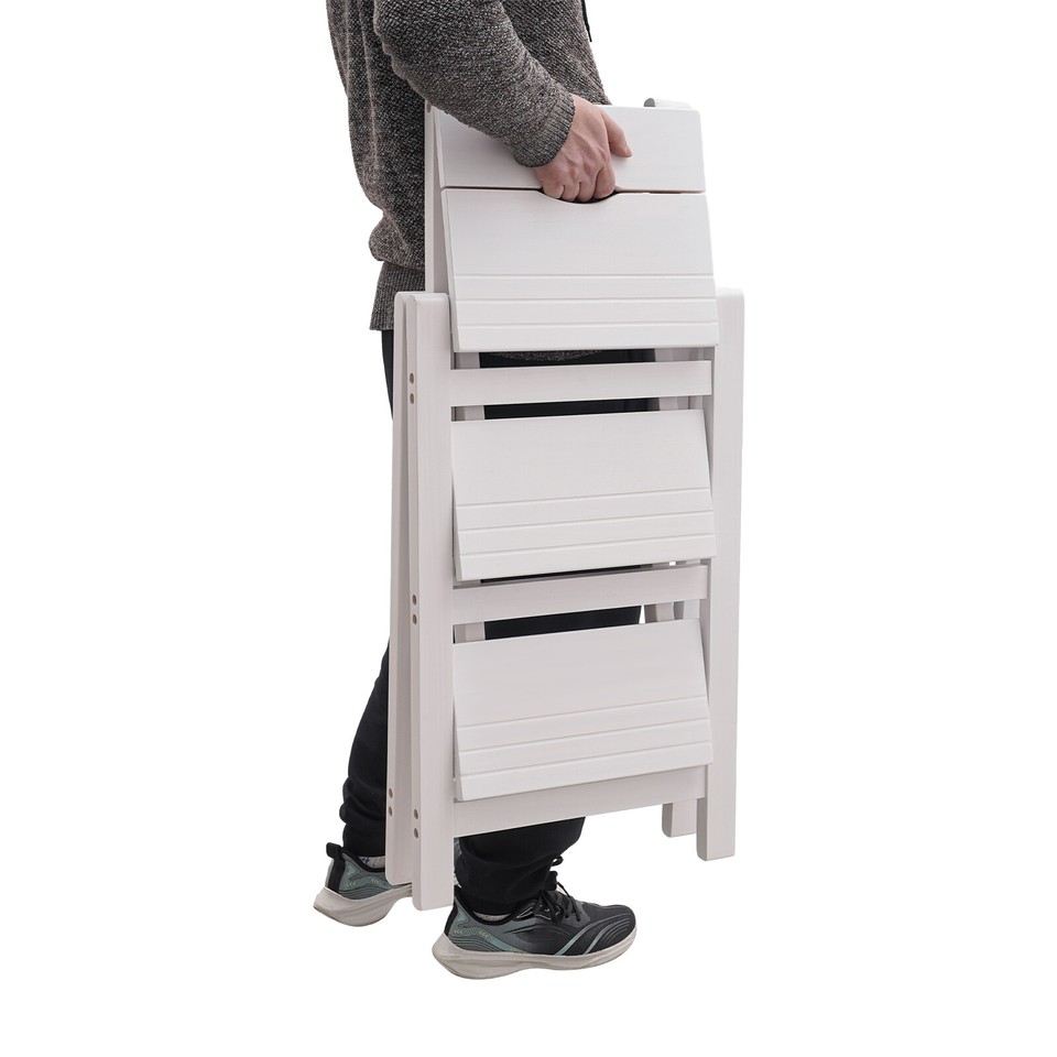 3 Step Ladder Folding Step Stool Ladder With Large Platform 100kg Home ...