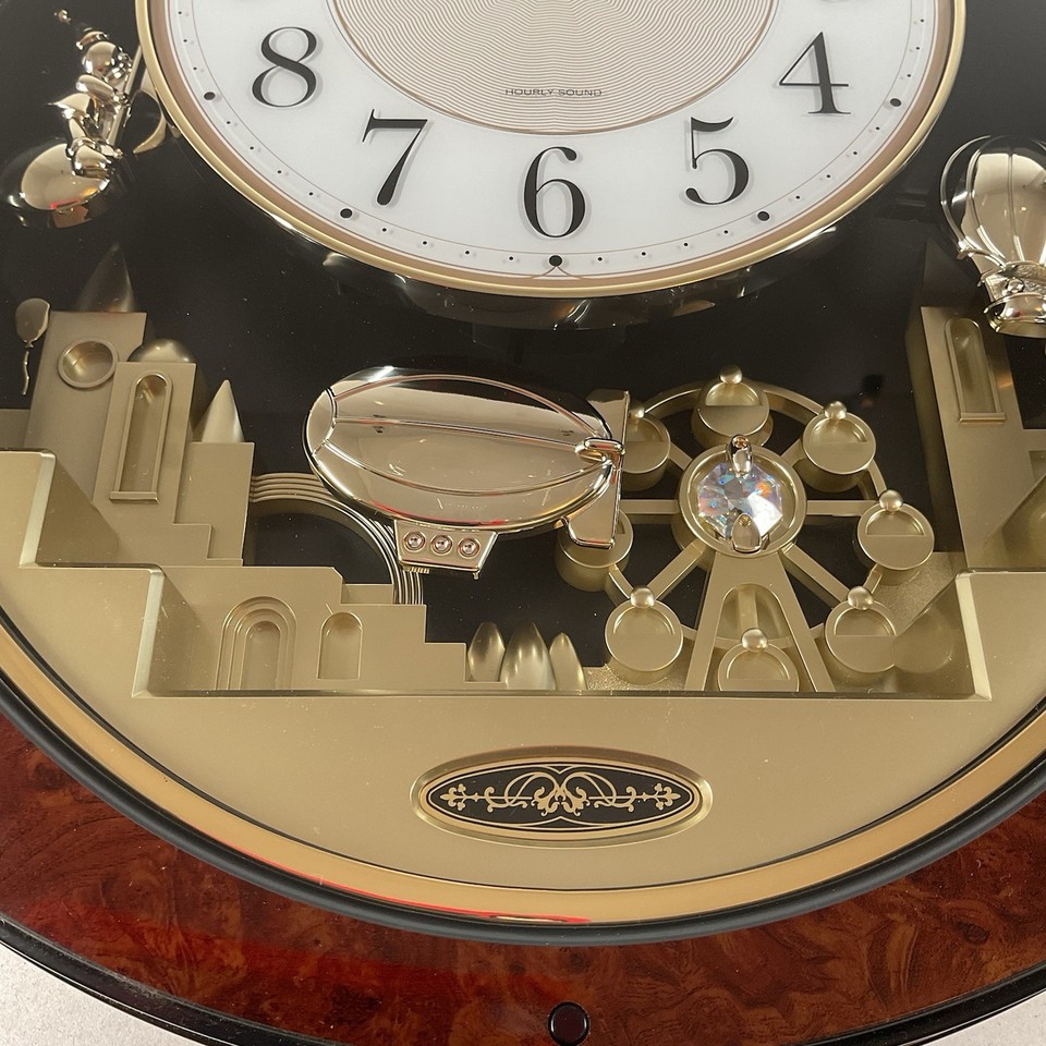 Small World Rhythm Wall Clock with Swarovski Crystal Motion 18 Musical ...