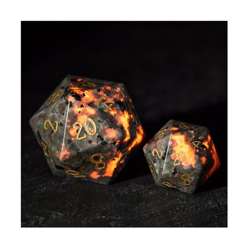 Crystal Maggie Dice Chonk d20 - Yooperlite w/Gold New | eBay