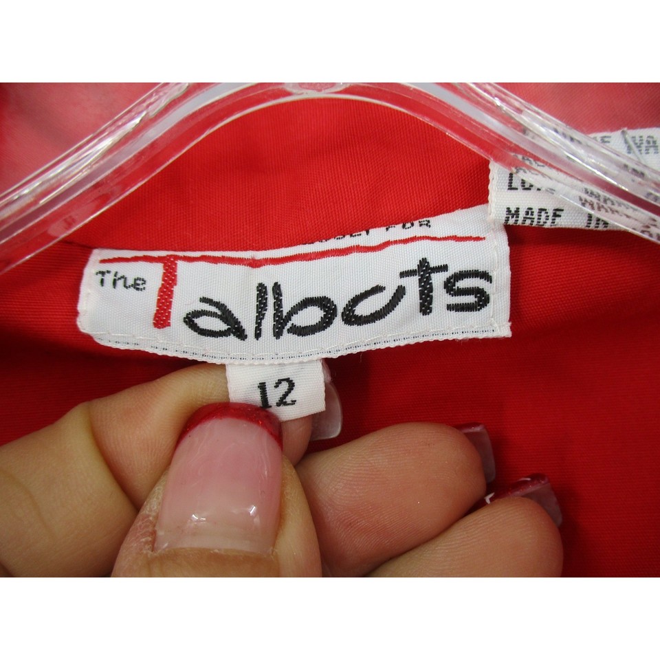 Vintage Talbots Shirt Dress Womens 12 Belted Modest Pockets Classic ...