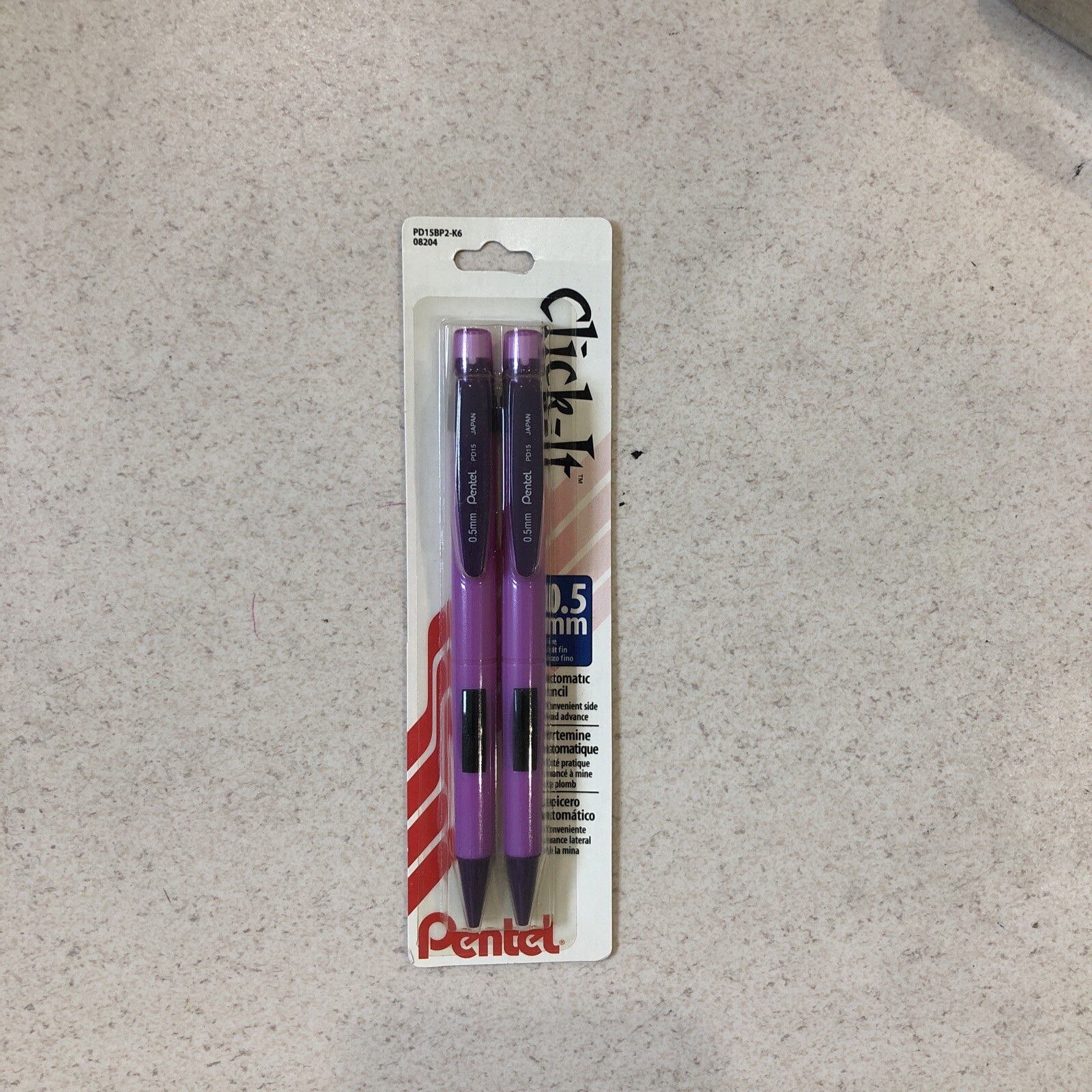 Pentel Click-It 0.5 mm pencils - 2 pk Purple Barrel | eBay