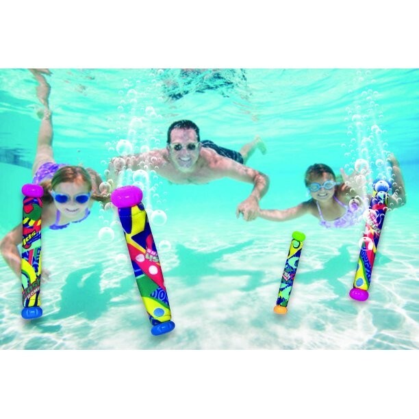 [2X] Play Day Fabric Splash Bombs Dizzy Dive Sticks Pool Toy 8-Pk Dive ...