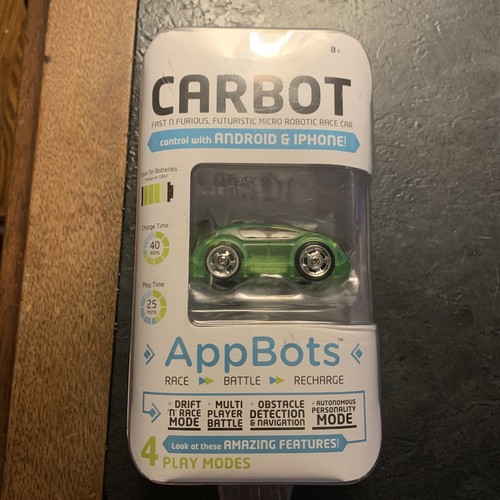 Desk Pets CarBot Micro Robotic Race Car, Blue, AppBots, New and Sealed ...