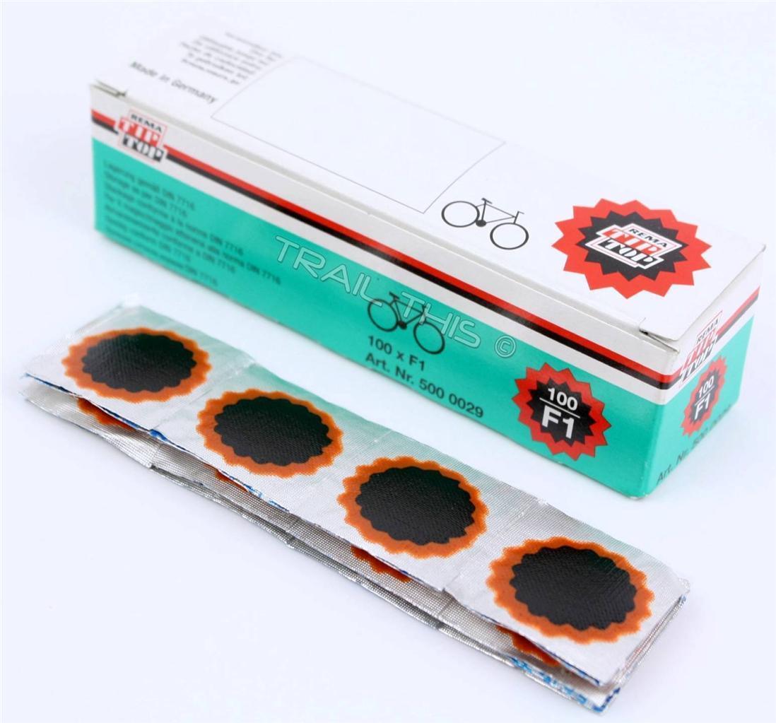 100 Rema Tip Top F1 25mm Round Vulcanizing Bike Tube Repair Patch ...